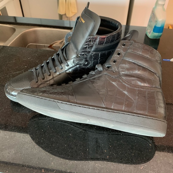 Saint Laurent | Shoes | Saint Laurent Slh Black Crocodile 1043 | Poshmark